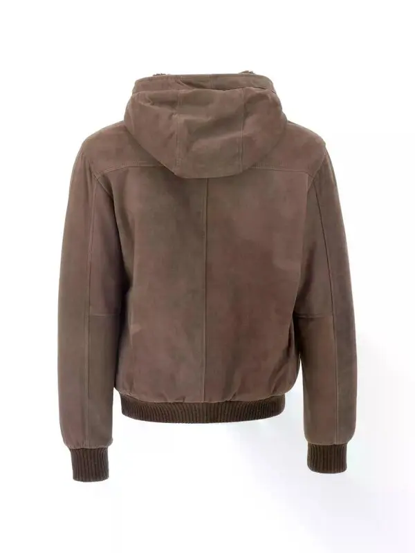 VOLFAGLI FIRENZE Shearling-lined Hooded Bomber Jacket