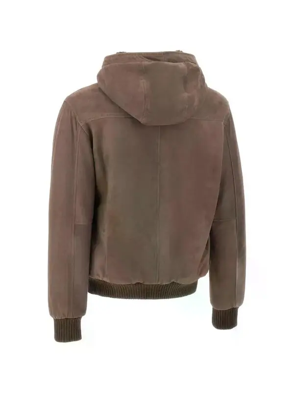 VOLFAGLI FIRENZE Shearling-lined Hooded Bomber Jacket