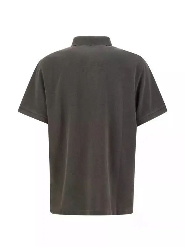 Stone Island Logo-patch Cotton-piqué Polo Shirt - Grey