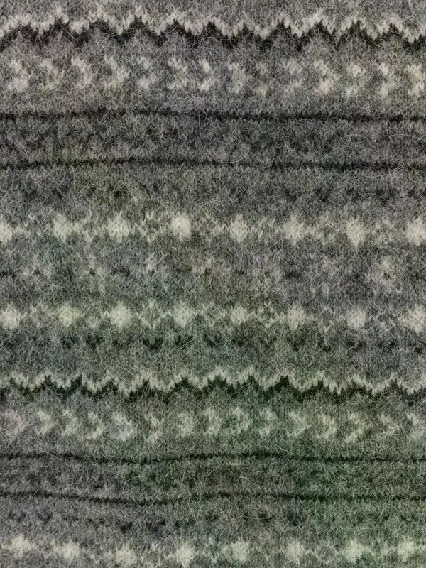 DUNST Fair Isle Knit V-neck Sweater