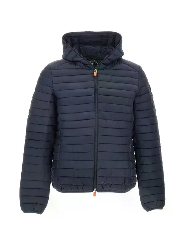 SAVE THE DUCK Hooded Quilted Jacket - Blue