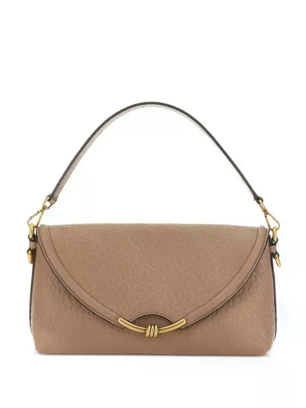 GIANNI CHIARINI Bea Maxi Grain Leather Shoulder Bag - Neutrals