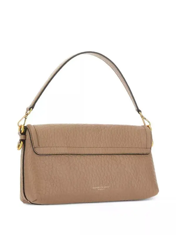 GIANNI CHIARINI Bea Maxi Grain Leather Shoulder Bag - Neutrals