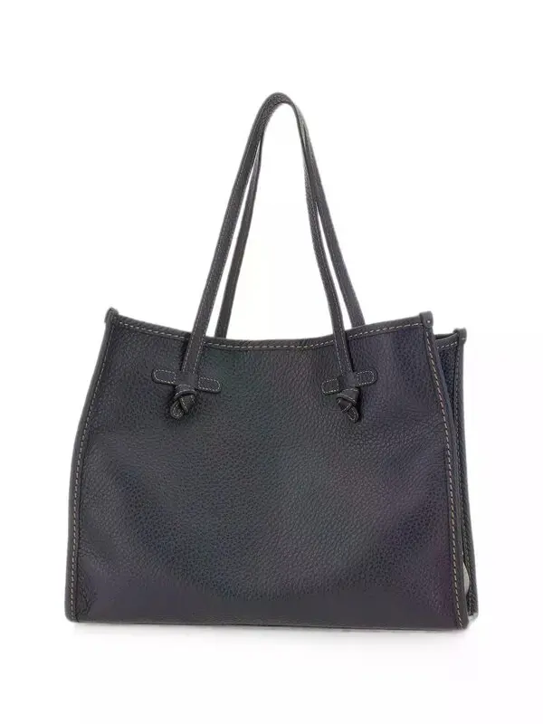 MARCELLA CLUB Marcella Pebbled Leather Shoulder Bag - Blue