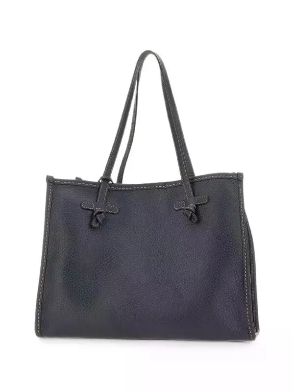 MARCELLA CLUB Marcella Pebbled Leather Shoulder Bag - Blue
