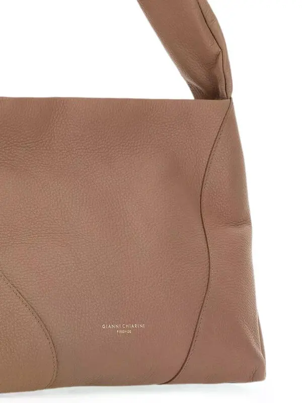 GIANNI CHIARINI Suria Grained Leather Shoulder Bag - Neutrals