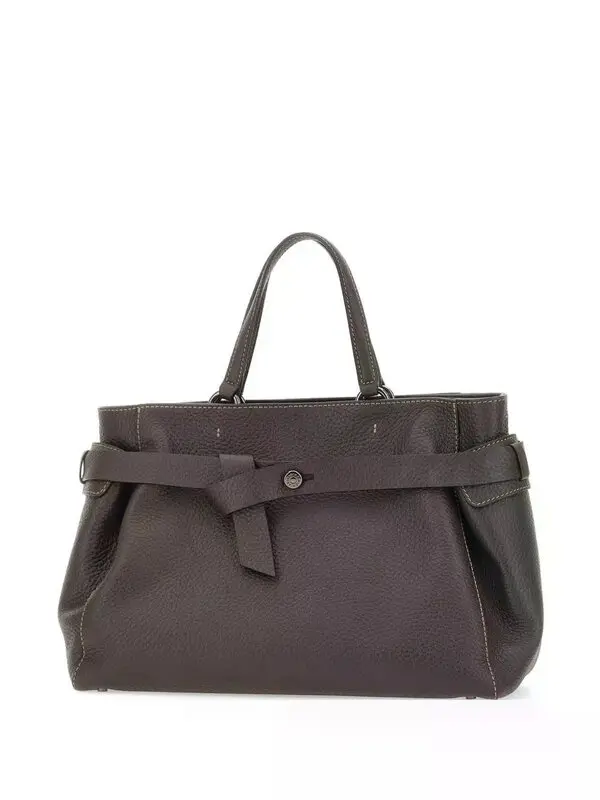 GIANNI CHIARINI Miranda Leather Tote Bag - Brown