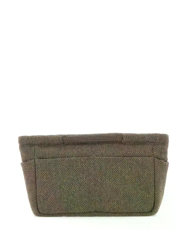 GIANNI CHIARINI Herringbone Wool Clutch Bag
