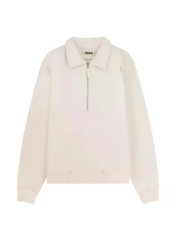 WOODBIRD Half-zip Cotton Sweater
