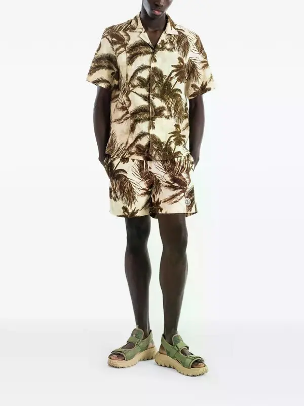 Moncler Palm-print Swim Shorts