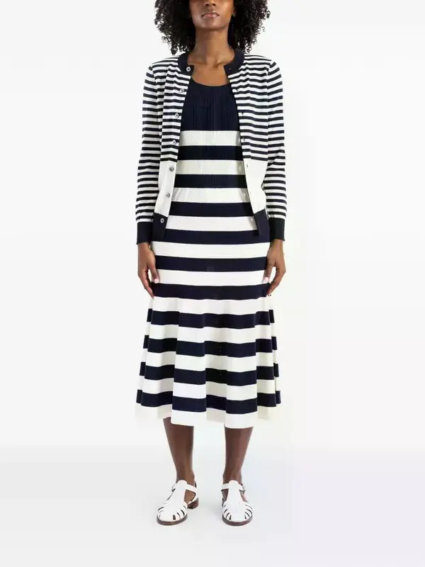 Junya Watanabe Striped Sleeveless Midi Dress