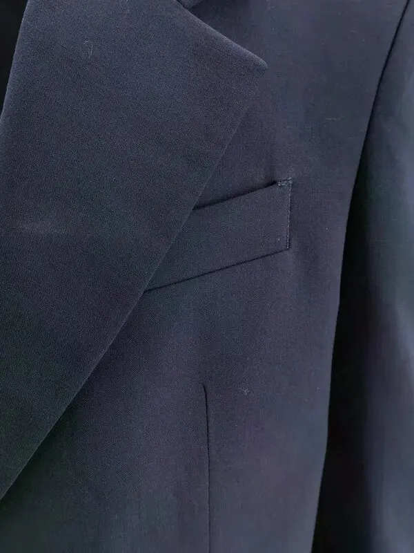 AMARANTO Single-breasted Notch-lapels Blazer - Blue