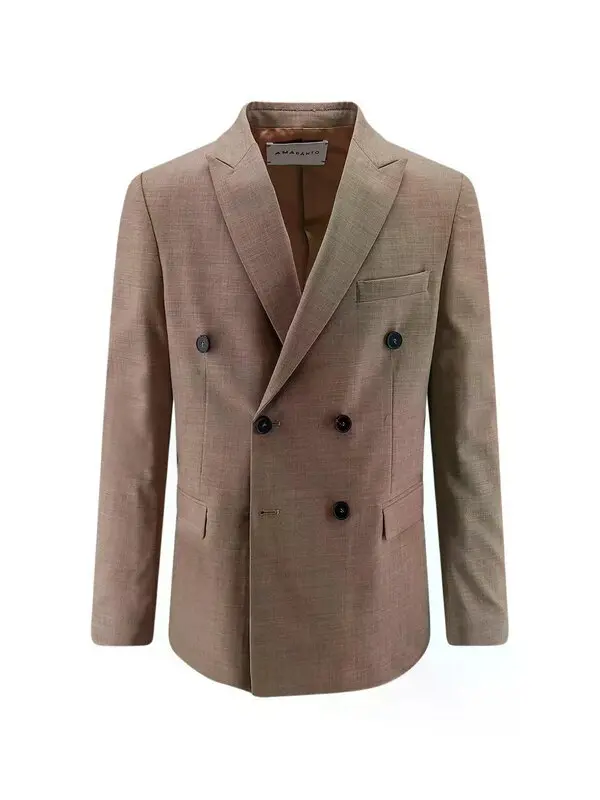 AMARANTO Double-breasted Peak-lapel Blazer