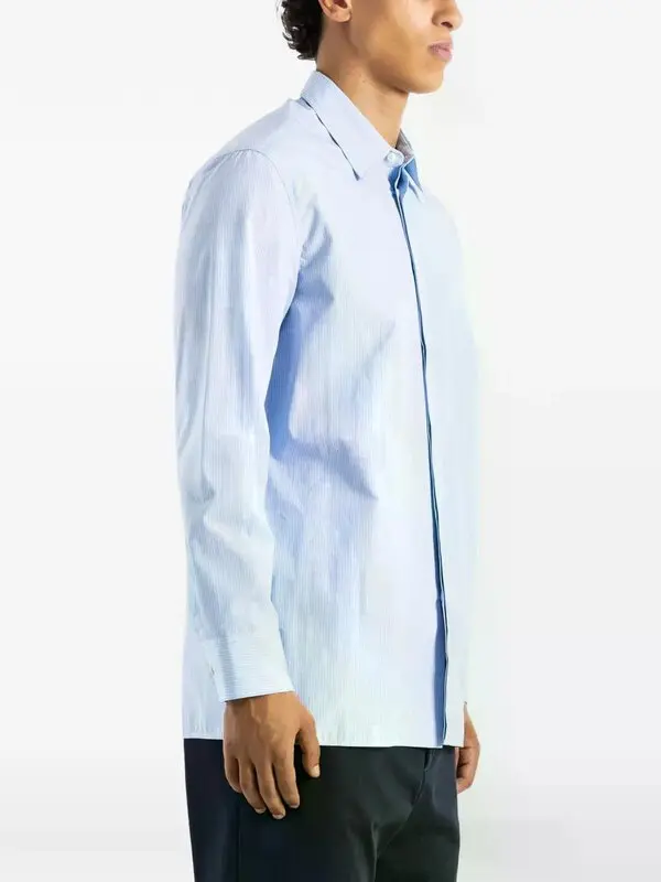 JIL SANDER Fine-stripe-pattern Long-sleeved Shirt