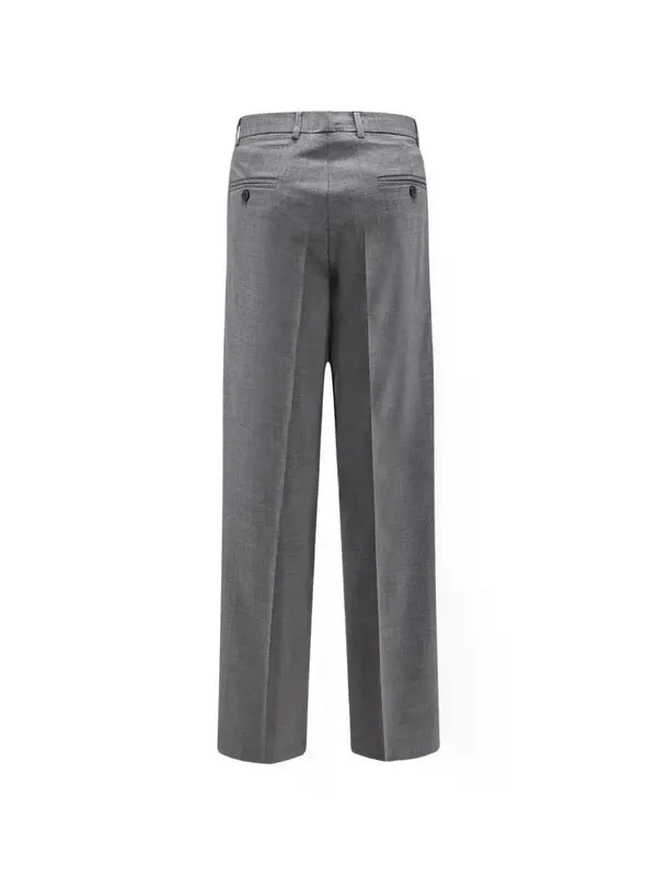 AMARANTO Double-pleat Tailored Trousers - Grey