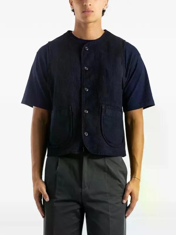 MOMOTARO Sashiko Overdyed Vest