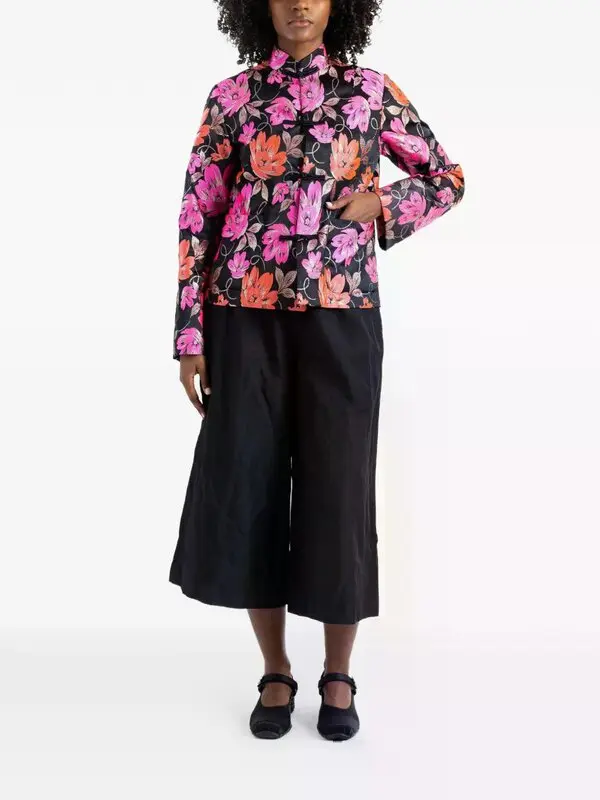 Comme Des Garçons Floral Jacquard Toggle Jacket