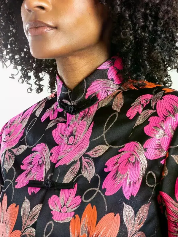 Comme Des Garçons Floral Jacquard Toggle Jacket