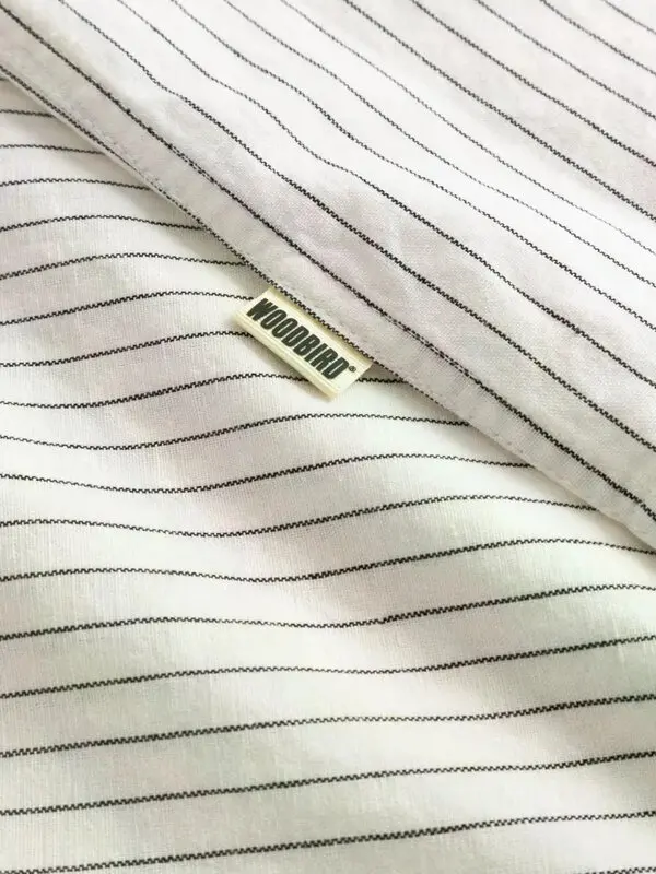 WOODBIRD Wang Tai Striped Short-sleeve Shirt