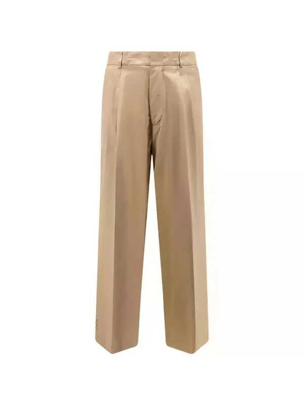 AMARANTO Pleated Wide-leg Trousers