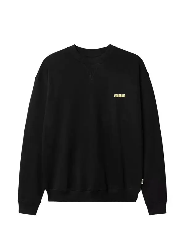 WOODBIRD Cane Lion Logo-print Cotton Sweater