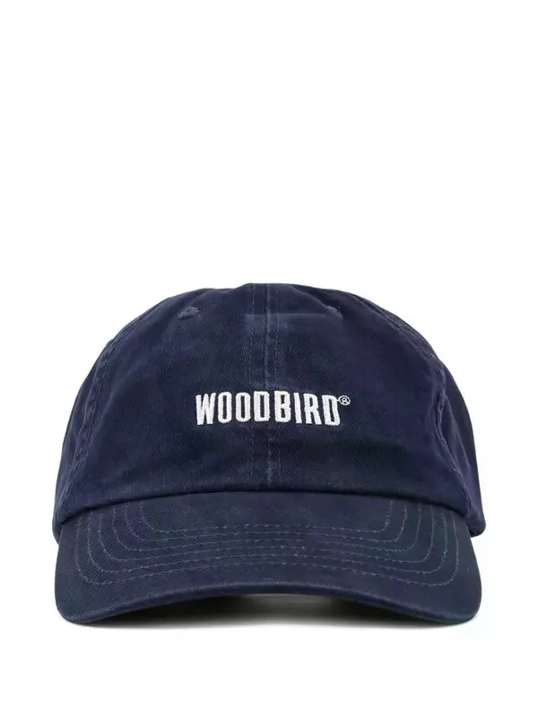 WOODBIRD Core Logo-embroidered Cotton Cap - Blue