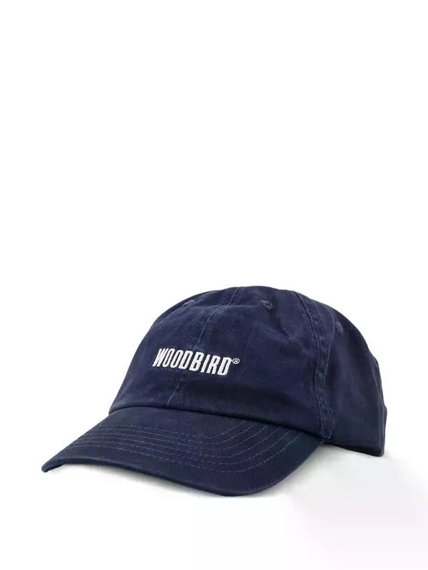 WOODBIRD Core Logo-embroidered Cotton Cap - Blue