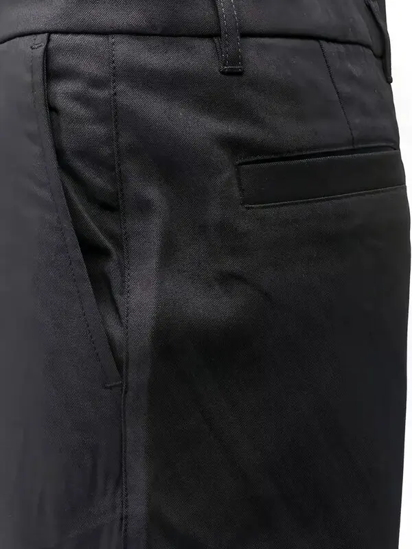 WOODBIRD Pleated Bermuda Shorts - Black