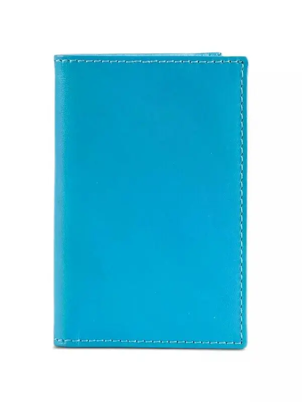 Comme Des Garçons Bifold Leather Wallet - Blue