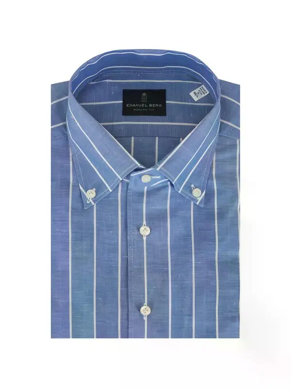 EMANUEL BERG Striped Shirt - Blue