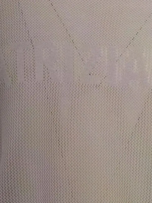 Patrizia Pepe Logo Mesh-knit Sweater