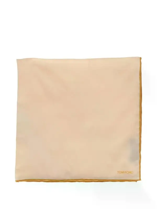 TOM FORD Logo-detailed Pocket Square - Neutrals