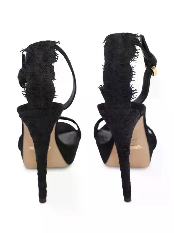 Burberry Polesden Lace-trim Platform Sandals