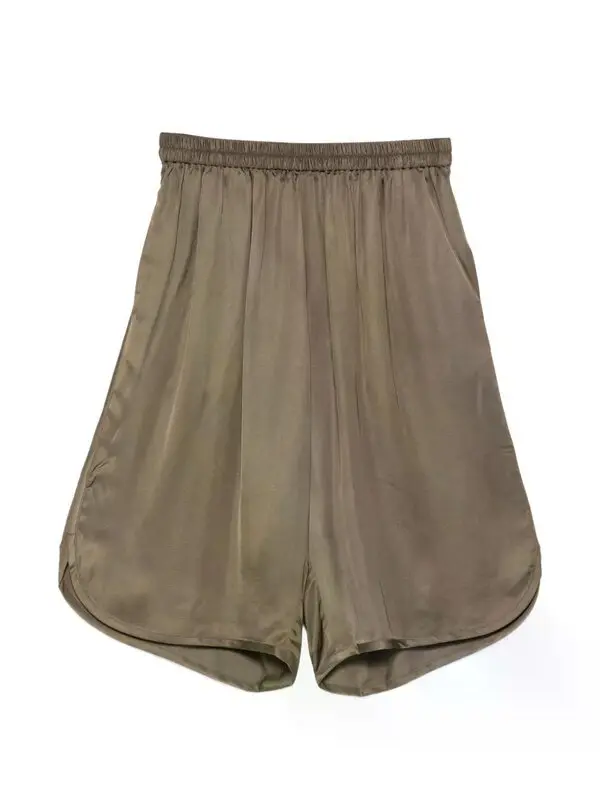 THE FRANKIE SHOP Nelis Elasticated Curved-hem Shorts - Green