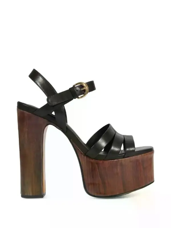 Schutz Wood-effect Platform Sandals