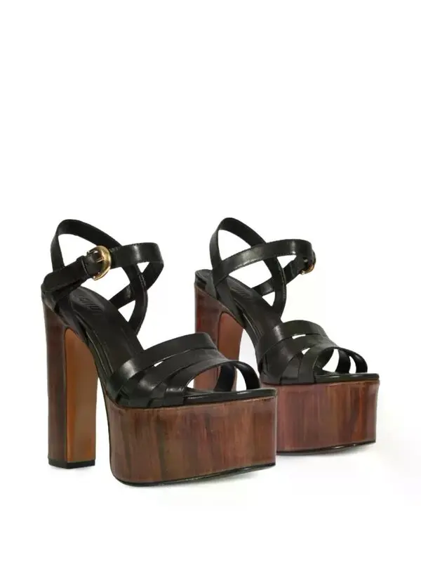 Schutz Wood-effect Platform Sandals