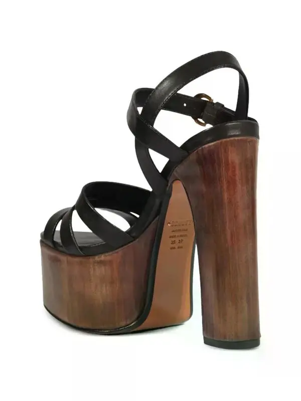 Schutz Wood-effect Platform Sandals