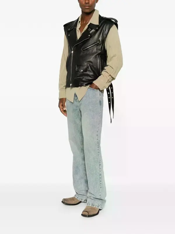 SALVATORE SANTORO Biker-style Leather Jacket