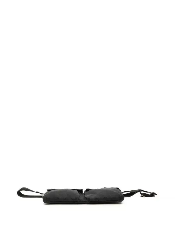 Gucci Gg Canvas Double Pocket Belt Bag - Black