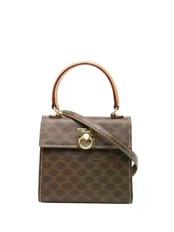 Celine Mini Macadam Coated Canvas Top Handle Bag