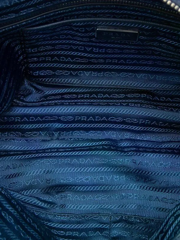 Prada Tessuto Impuntu Chain Shoulder Bag - Blue