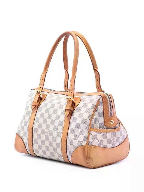 LOUIS VUITTON Damier Azur Berkeley Handbag - White