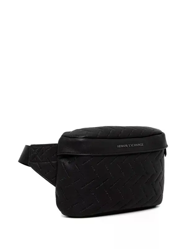 Armani Exchange Logo-embossed Quilted Belt Bag