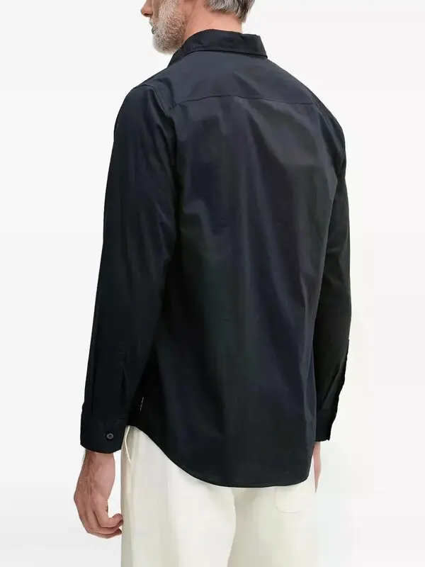 Armani Exchange Logo-embroidered Long-sleeved Shirt