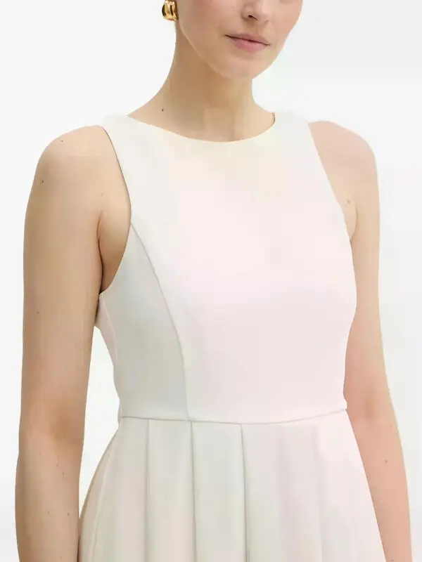 Armani Exchange Pleated Sleeveless Mini Dress