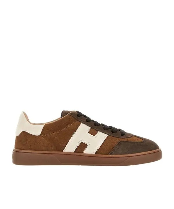 Hogan Sneakers With Signature 'h' Detail - Brown