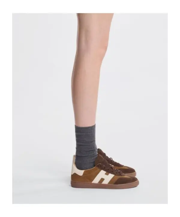 Hogan Sneakers With Signature 'h' Detail - Brown