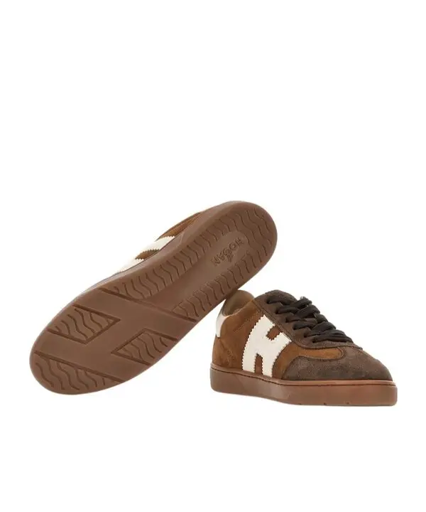Hogan Sneakers With Signature 'h' Detail - Brown