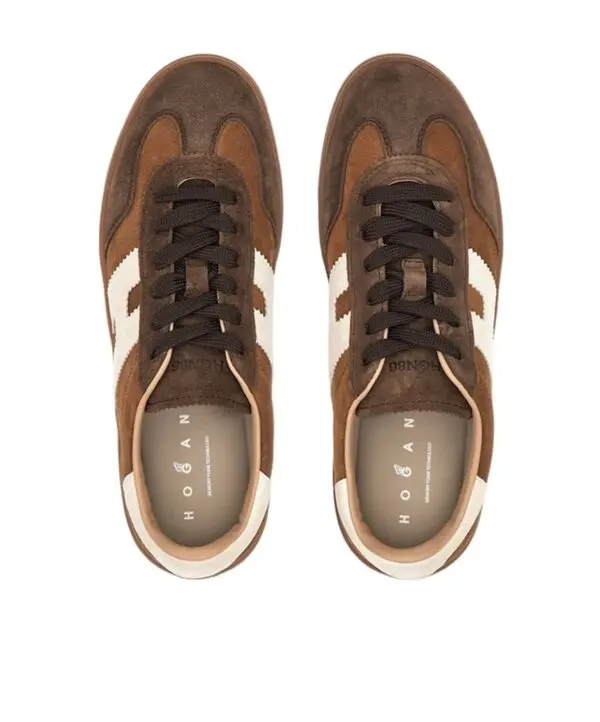 Hogan Sneakers With Signature 'h' Detail - Brown