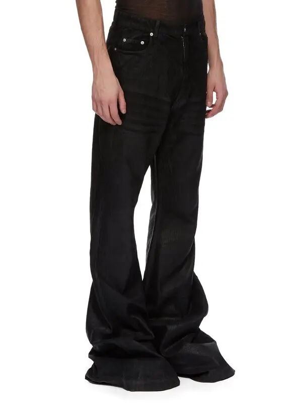 Rick Owens High-waisted Boot-cut Trousers - Black